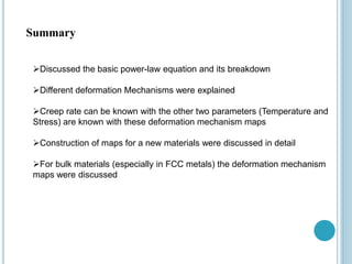 dislocation-Deformation Mechanism Maps for Bulk Materials | PPT