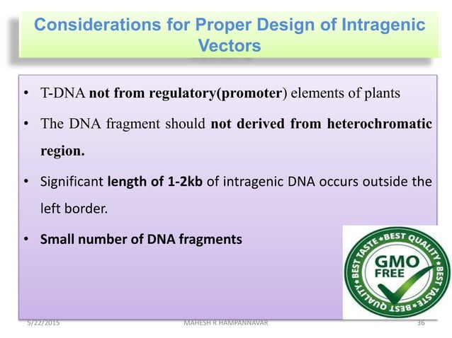 cisgenesis and intragenesis | PPTX