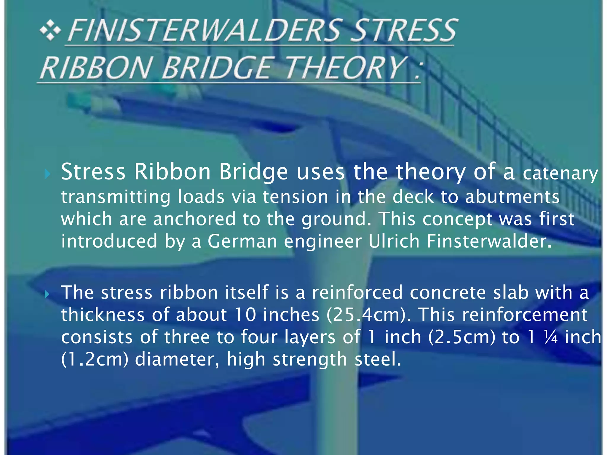 stress ribbon bridge by kaiser malik | PPTX