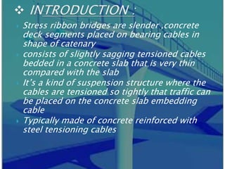 stress ribbon bridge by kaiser malik | PPT