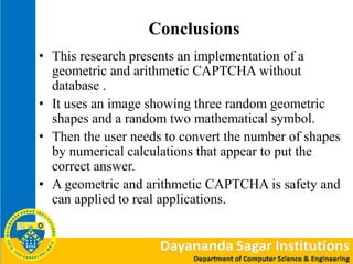 An Implementation of A Geometric and Arithmetic CAPTCHA without Database | PPTX | Computing ...