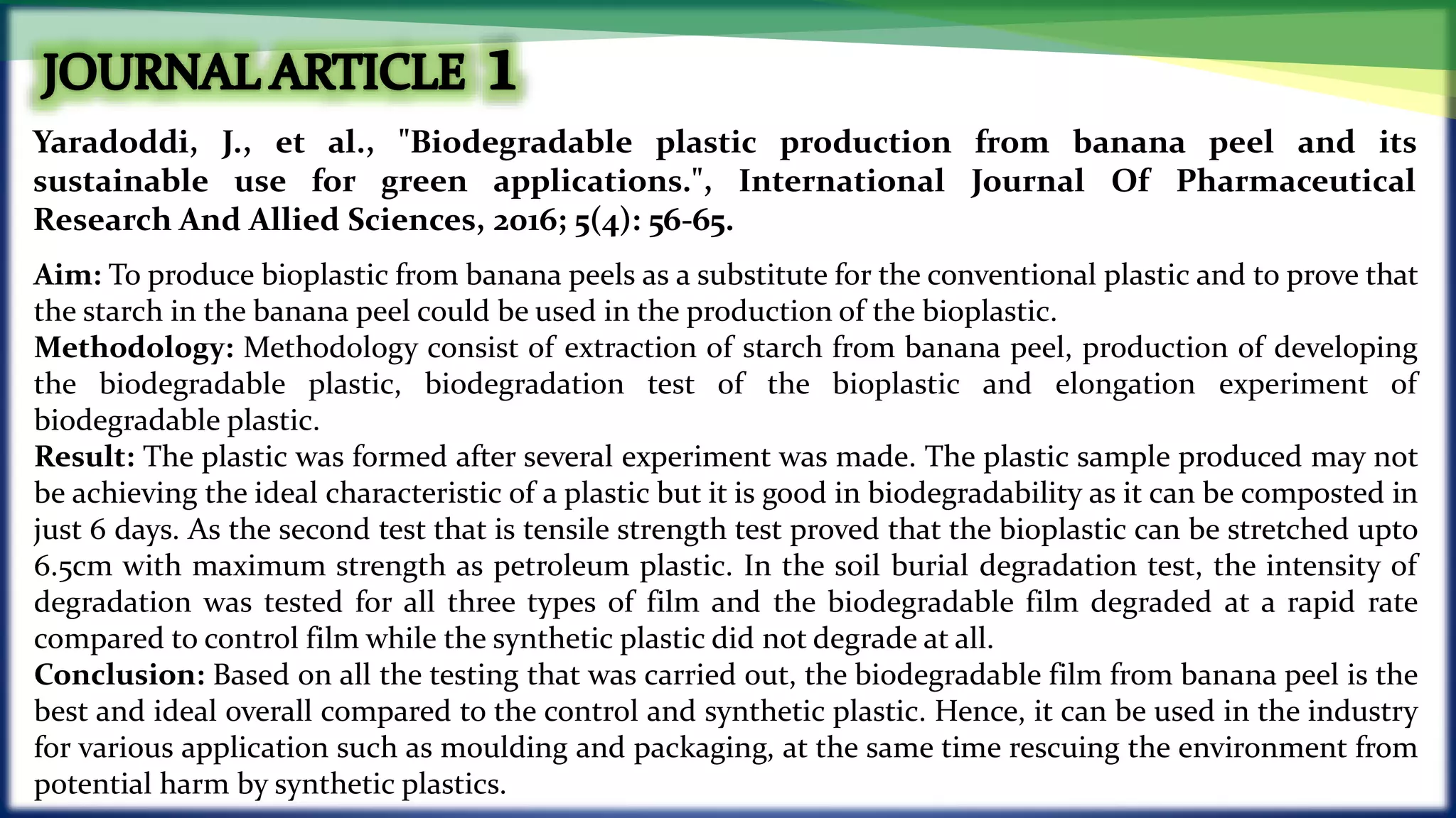 Bioplastics | PPTX