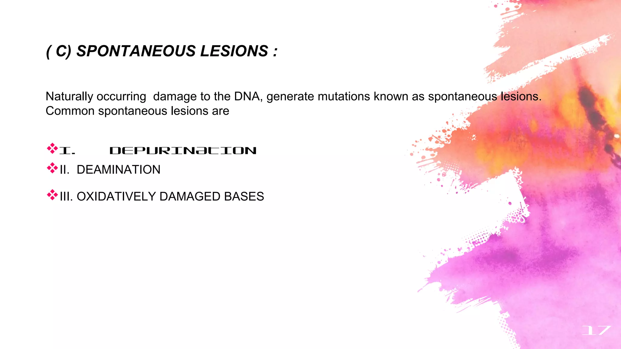 Molecular Basis of Mutation | PPT