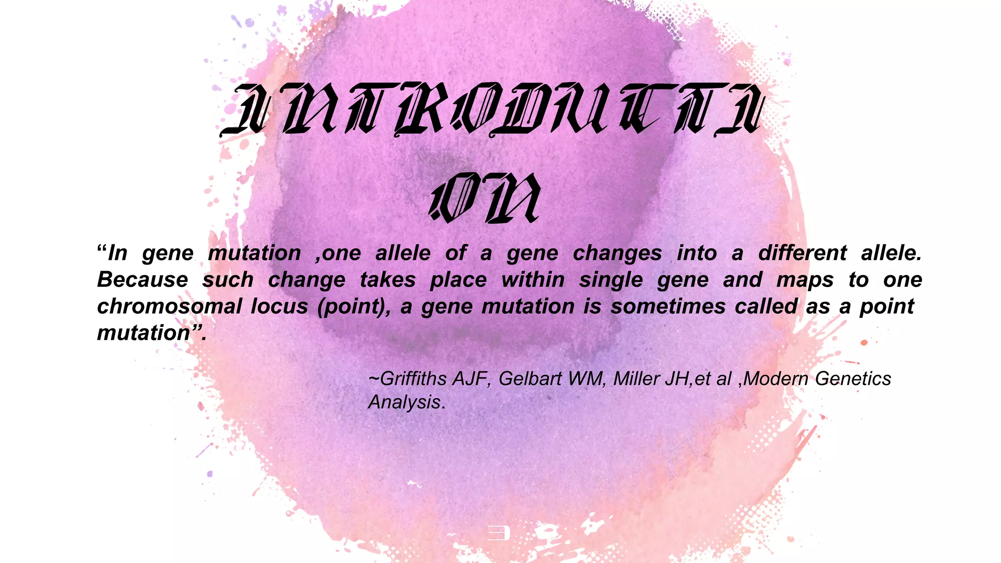 Molecular Basis of Mutation | PPT