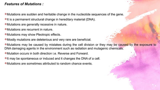 Molecular Basis of Mutation | PPT | Chemistry | Science