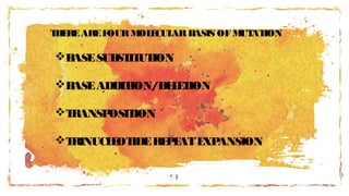 Molecular Basis of Mutation | PPT