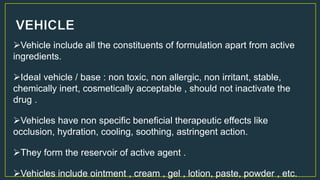 topical therapy in dermatology | PPTX