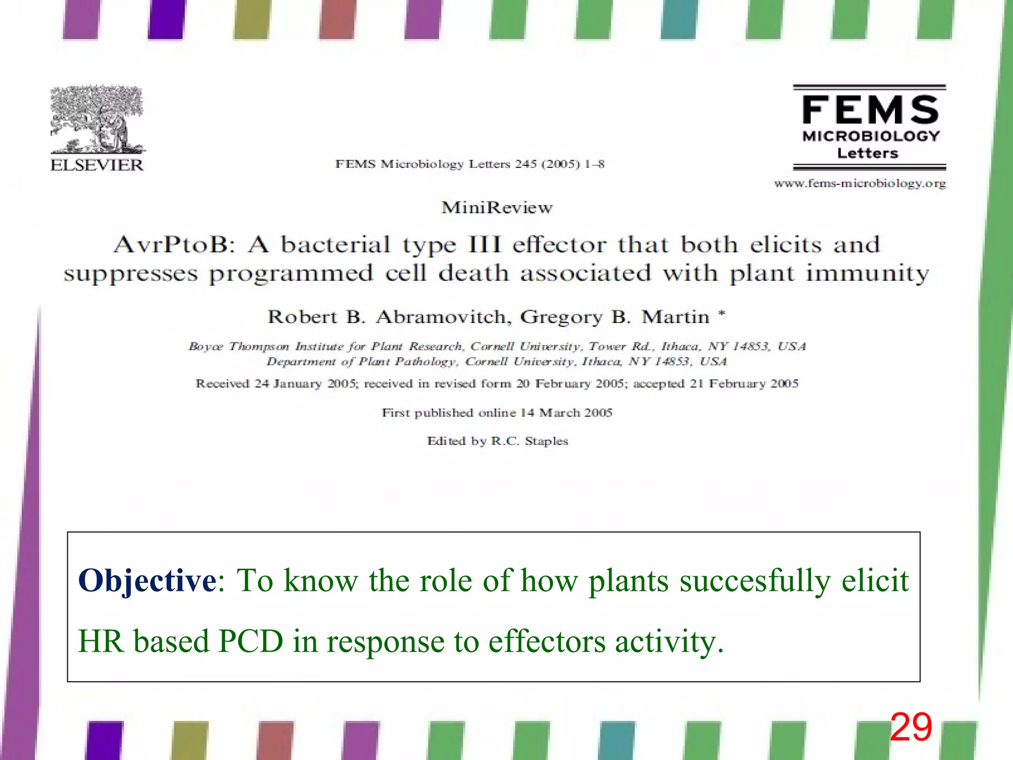 EFFECTOR PROTEINS IN DISEASE DEVELOPMENT AND RESISTANCE | PPT