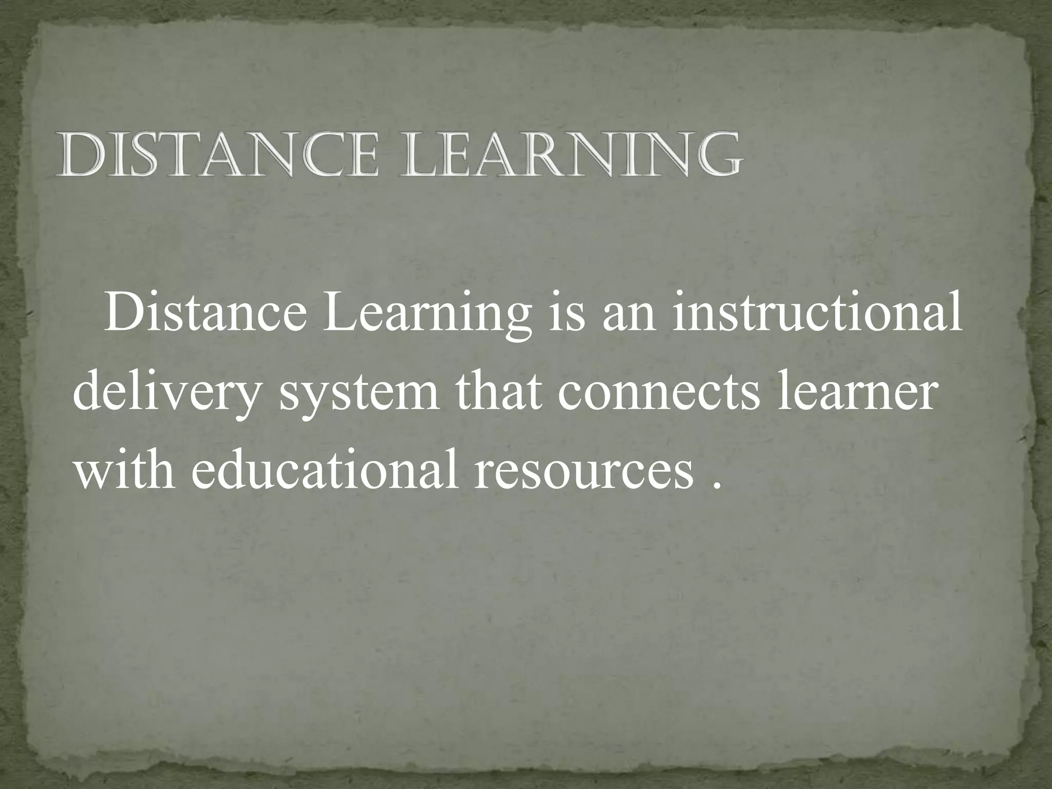 Distance Learning | PPT