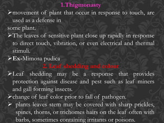 Role of secondary metabolite in plant defence | PPTX