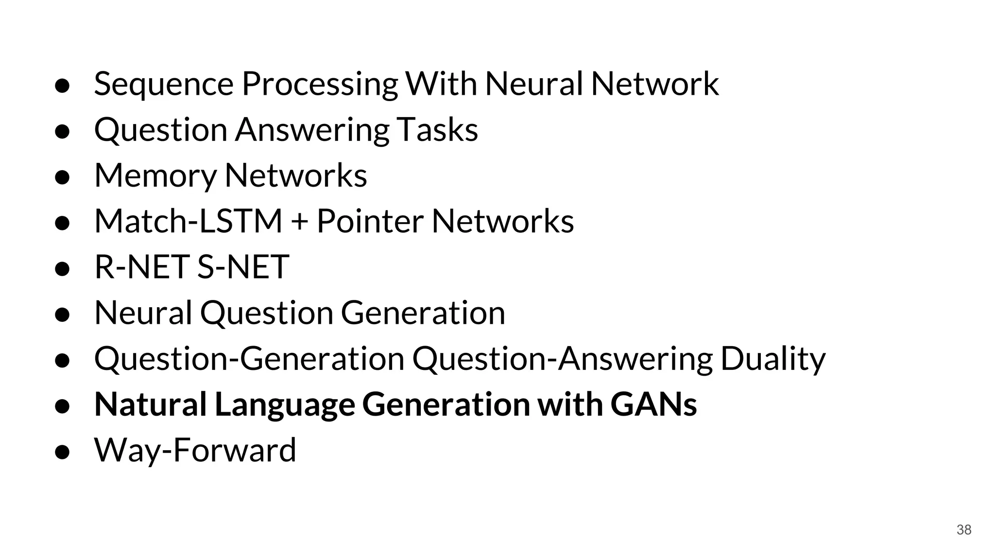 Natural Question Generation using Deep Learning | PPT