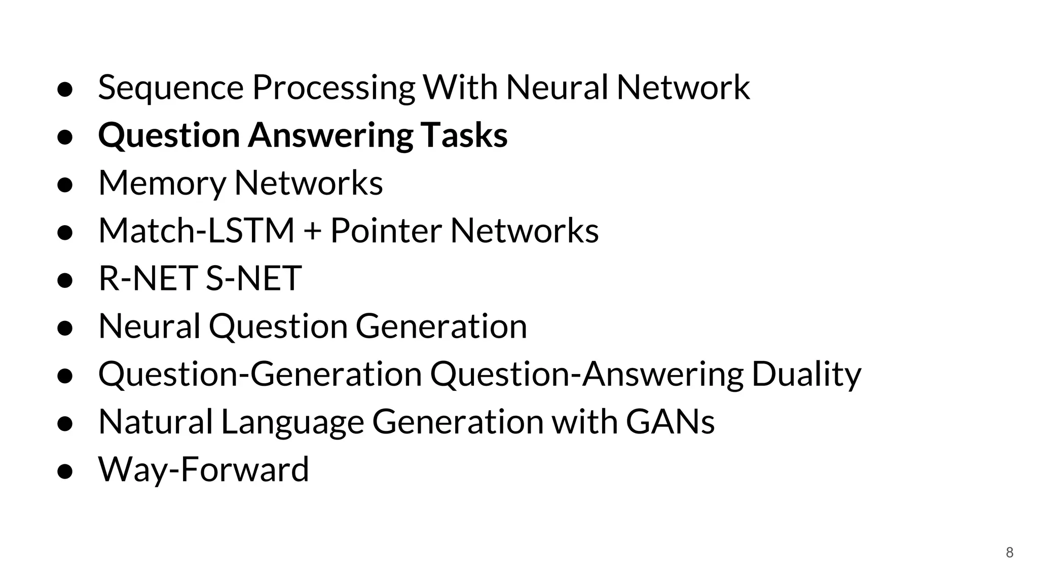 Natural Question Generation using Deep Learning | PPT