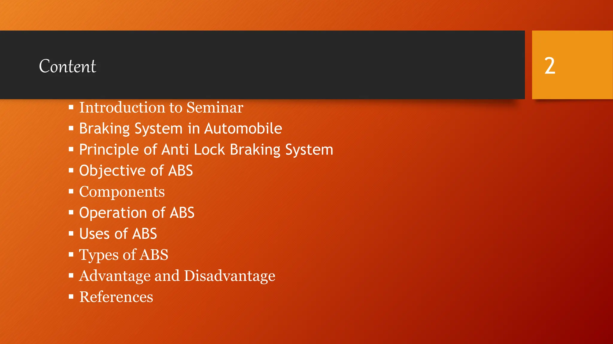 Fundamental Concept of Anti Breaking System | PPT