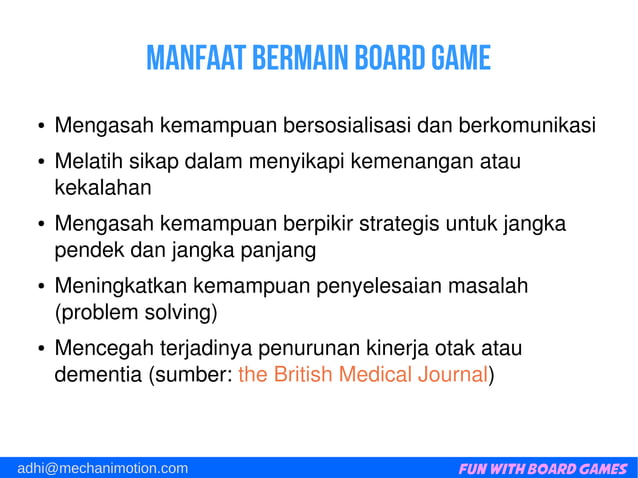 Seminar fun with board game | PPT