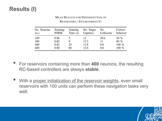 On Learning Navigation Behaviors for Small Mobile Robots With Reservoir Computing Architectures ...