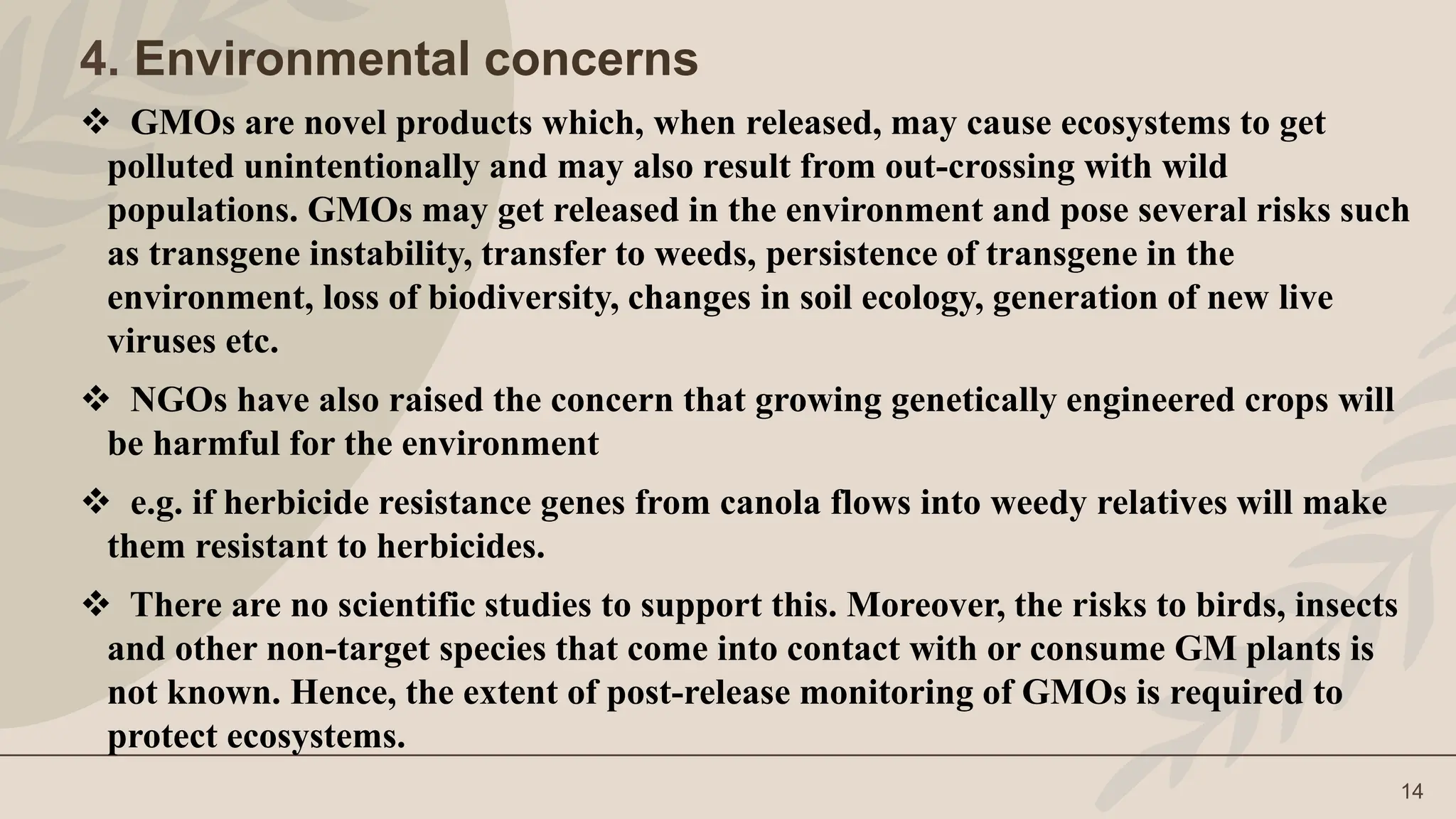 Ethical issues associated with Genetically Modified Crops and ...