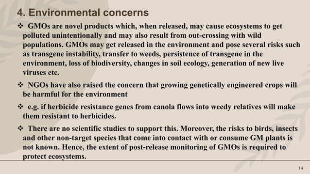 Ethical issues associated with Genetically Modified Crops and ...