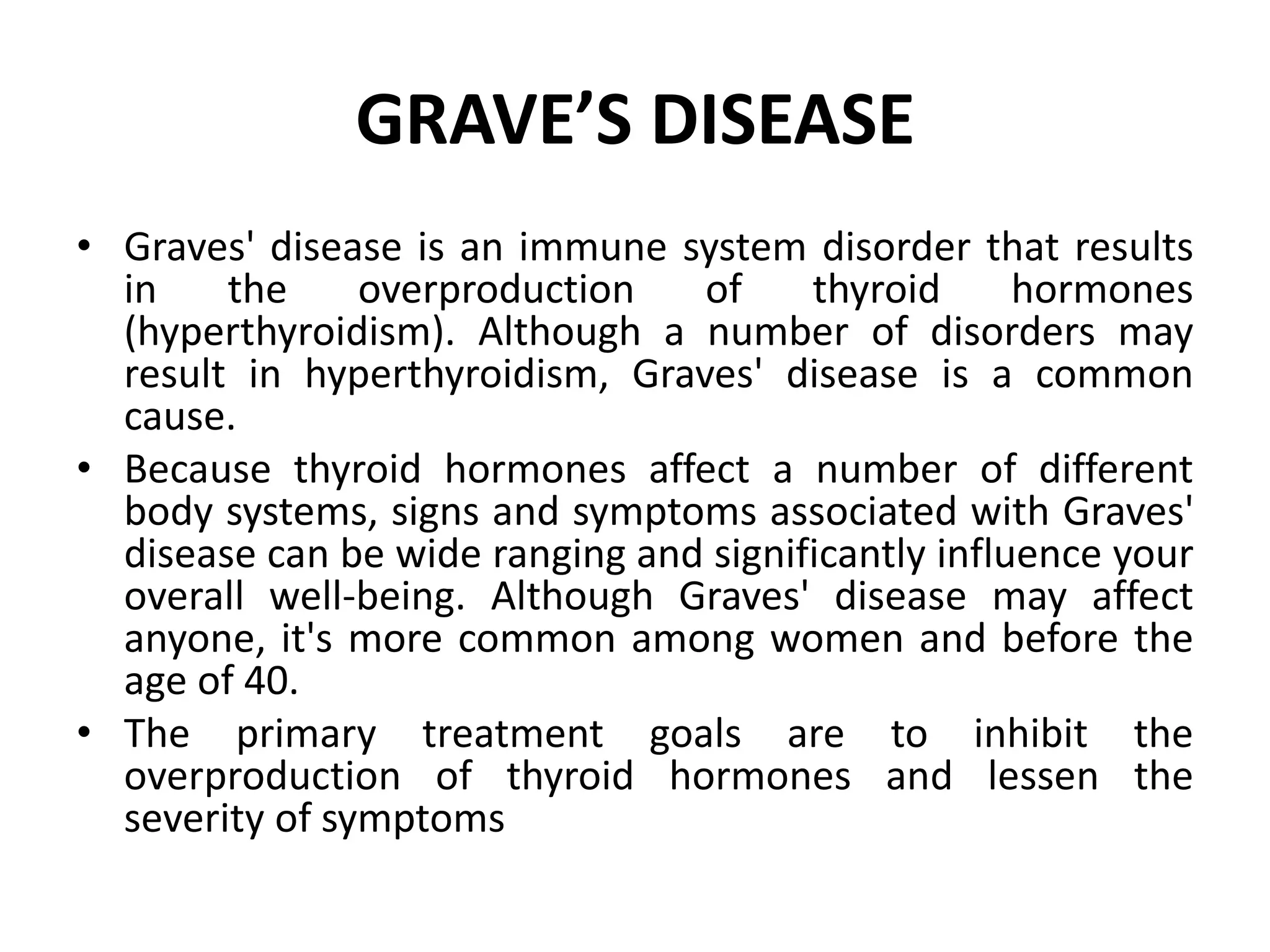 HYPERTHYROIDISM GRAVE'S DISEASE | PPTX