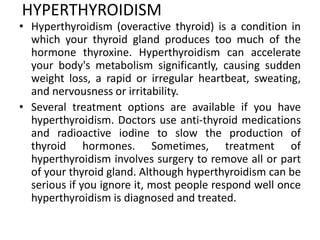 HYPERTHYROIDISM GRAVE'S DISEASE | PPTX