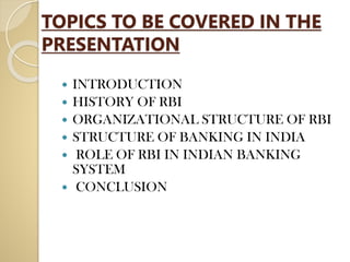 Role of RBI in Indian Banking System | PDF