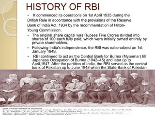 Role Of RBI in Indian Banking System | PPTX