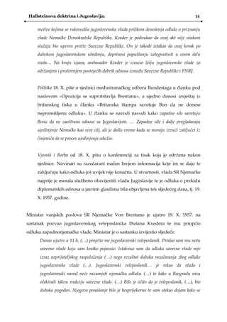 Seminar hallsteinova doktrina i jugoslavija | PDF