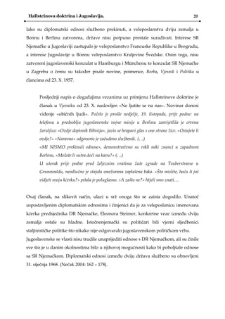 Seminar hallsteinova doktrina i jugoslavija | PDF