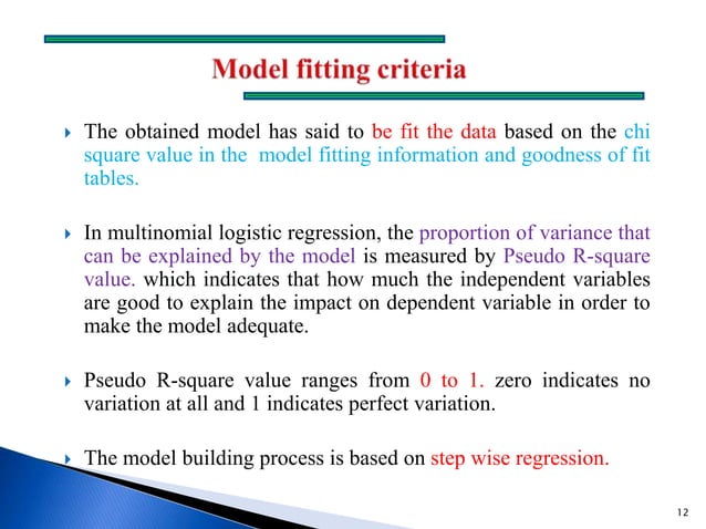 Multinomial Logistic Regression Analysis | PPTX
