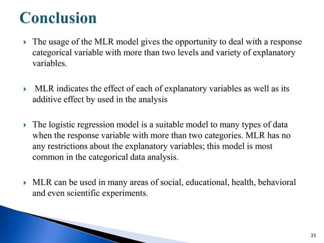 Multinomial Logistic Regression Analysis | PPTX