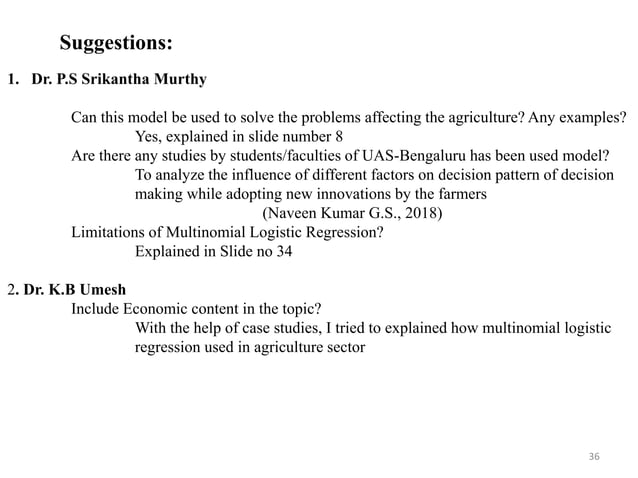 Multinomial Logistic Regression Analysis | PPTX