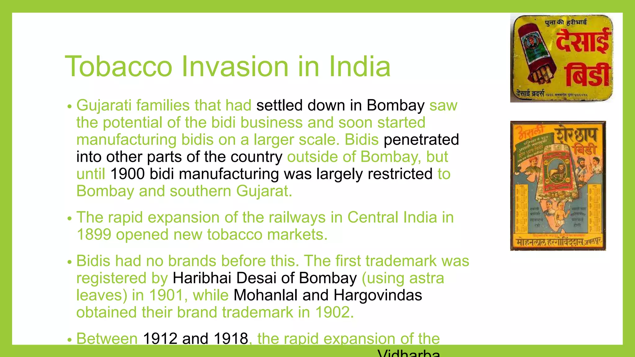 History of Tobacco Industry in India | PPTX