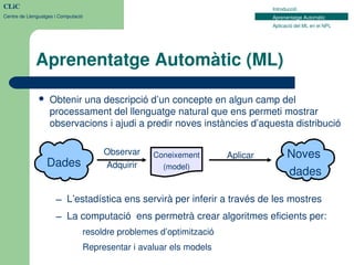 Aprenentatge Automàtic pel Processament del Llenguatge Natural | PPT