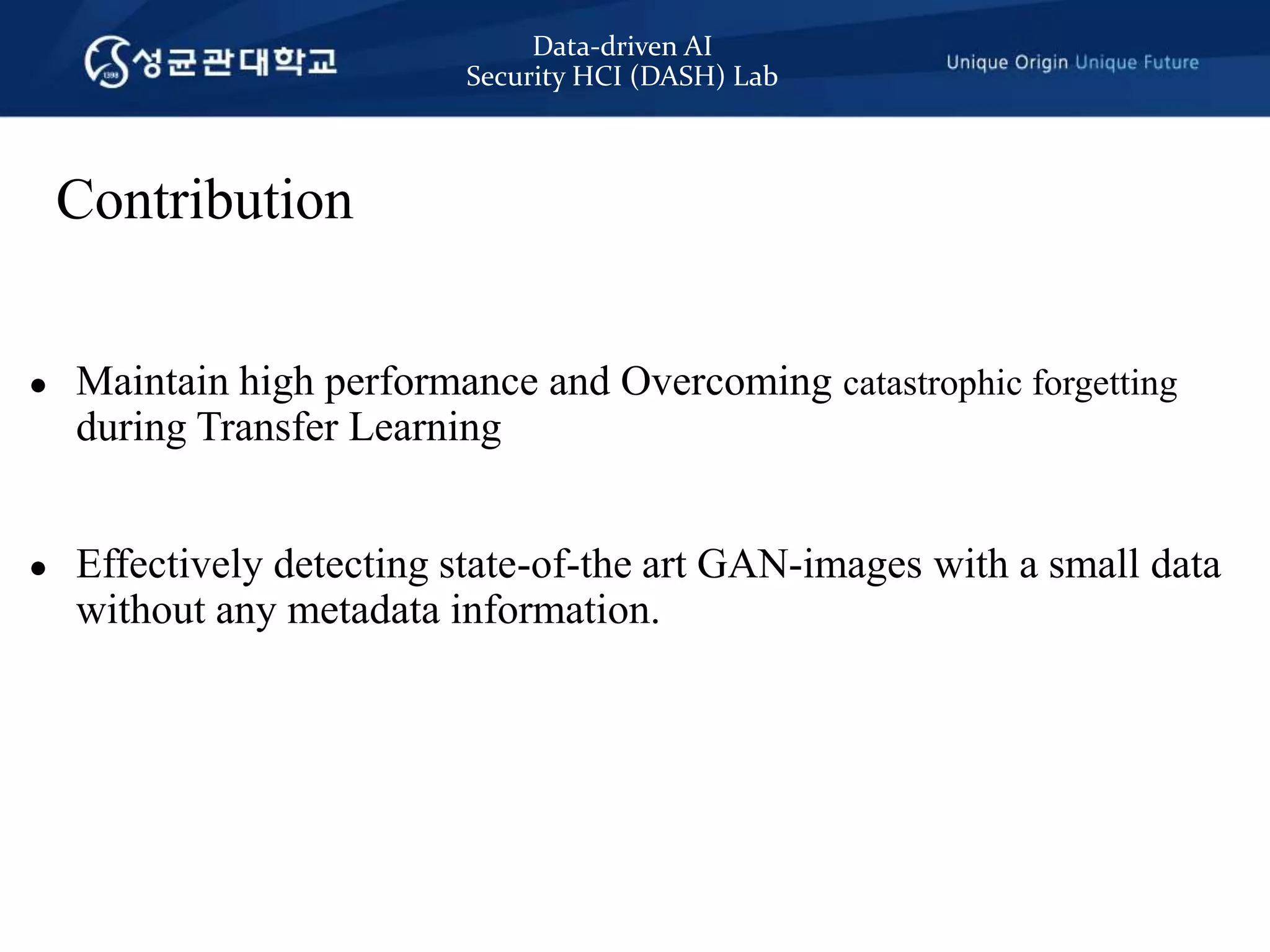 Transferable Gan Generated Images Detection Framework Ppt