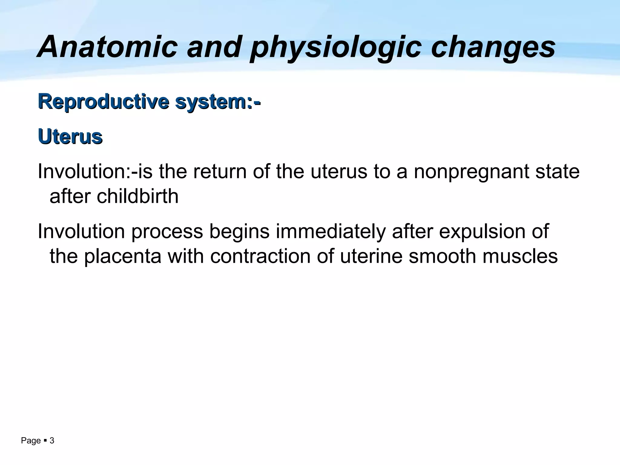 physiological changes in puperium | PPT