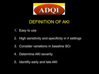 Acute kidney injury in critically ill patients in the new millenium ...