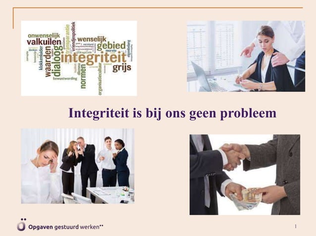 Seminar integriteit 2018 | PPTX | Political Issues & policy | Politics