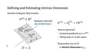 Paper review: Measuring the Intrinsic Dimension of Objective Landscapes. | PPT