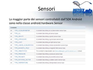Libreria Android Riconoscimento Scenari Movimento | PPT