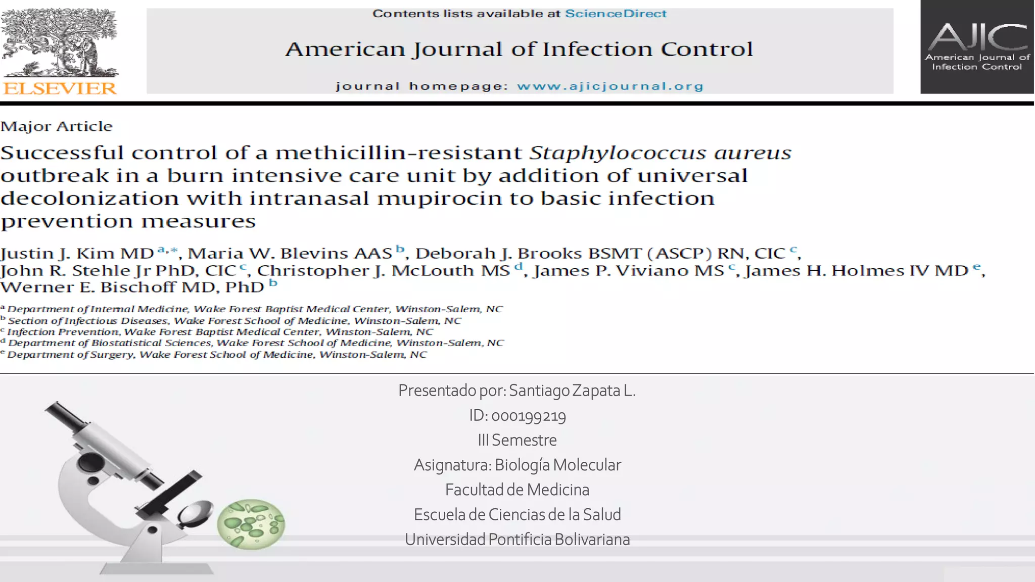 Staphylococcus Aureus in burn intensive care unit | PPT | Free Download