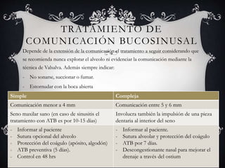 Proyección de resto radicular al seno maxilar | PPTX