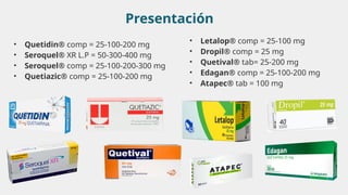 Seminario farmacos antipsicóticos tipicos y atipicos | PPTX