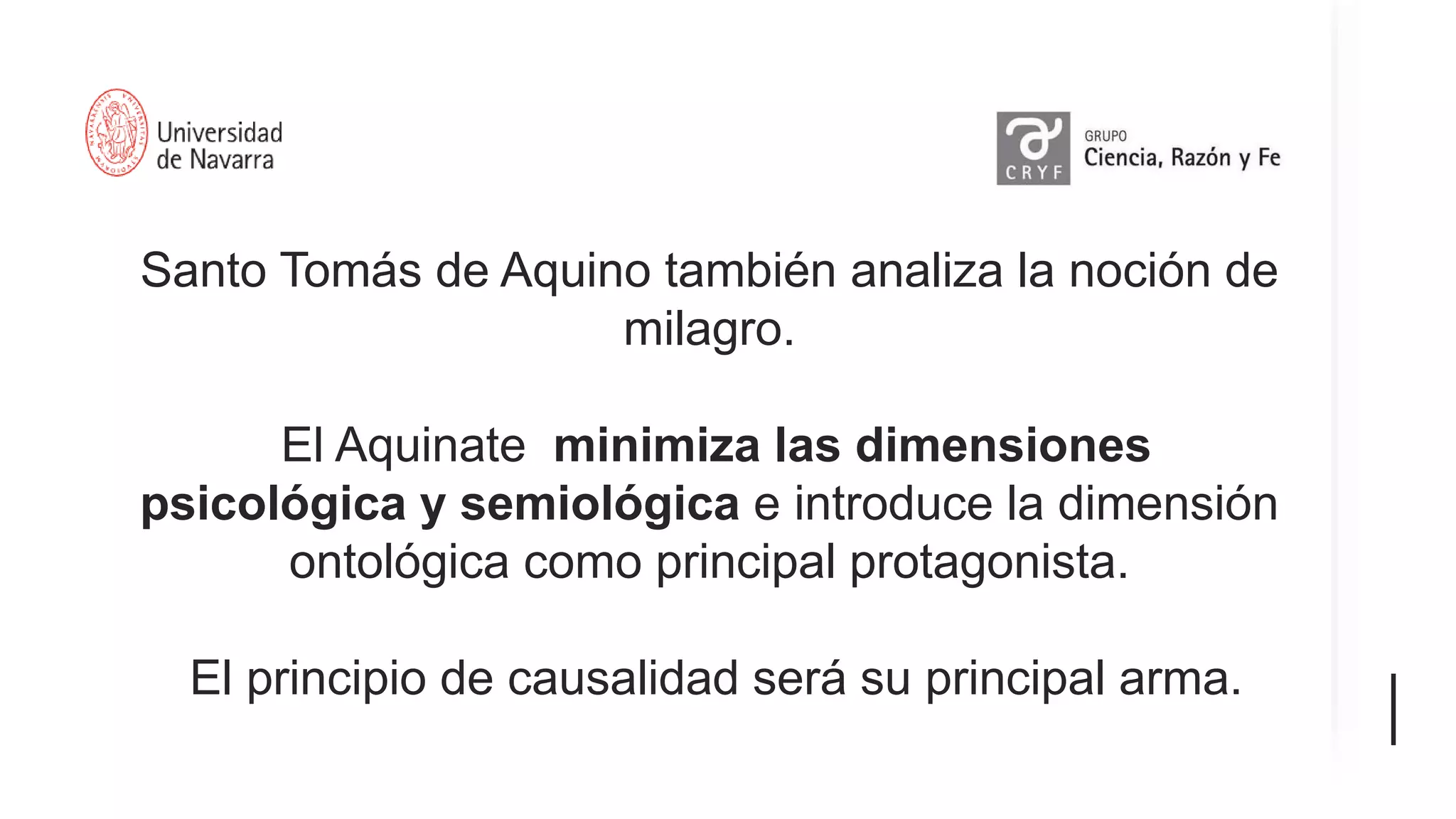 El milagro en el diálogo ciencia y fe | PPTX