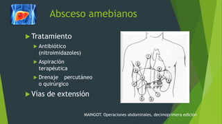 anatomia quirurgca de higado y absceso hepatico | PPTX