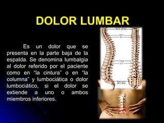 Seminario dolor lumbar | PPT