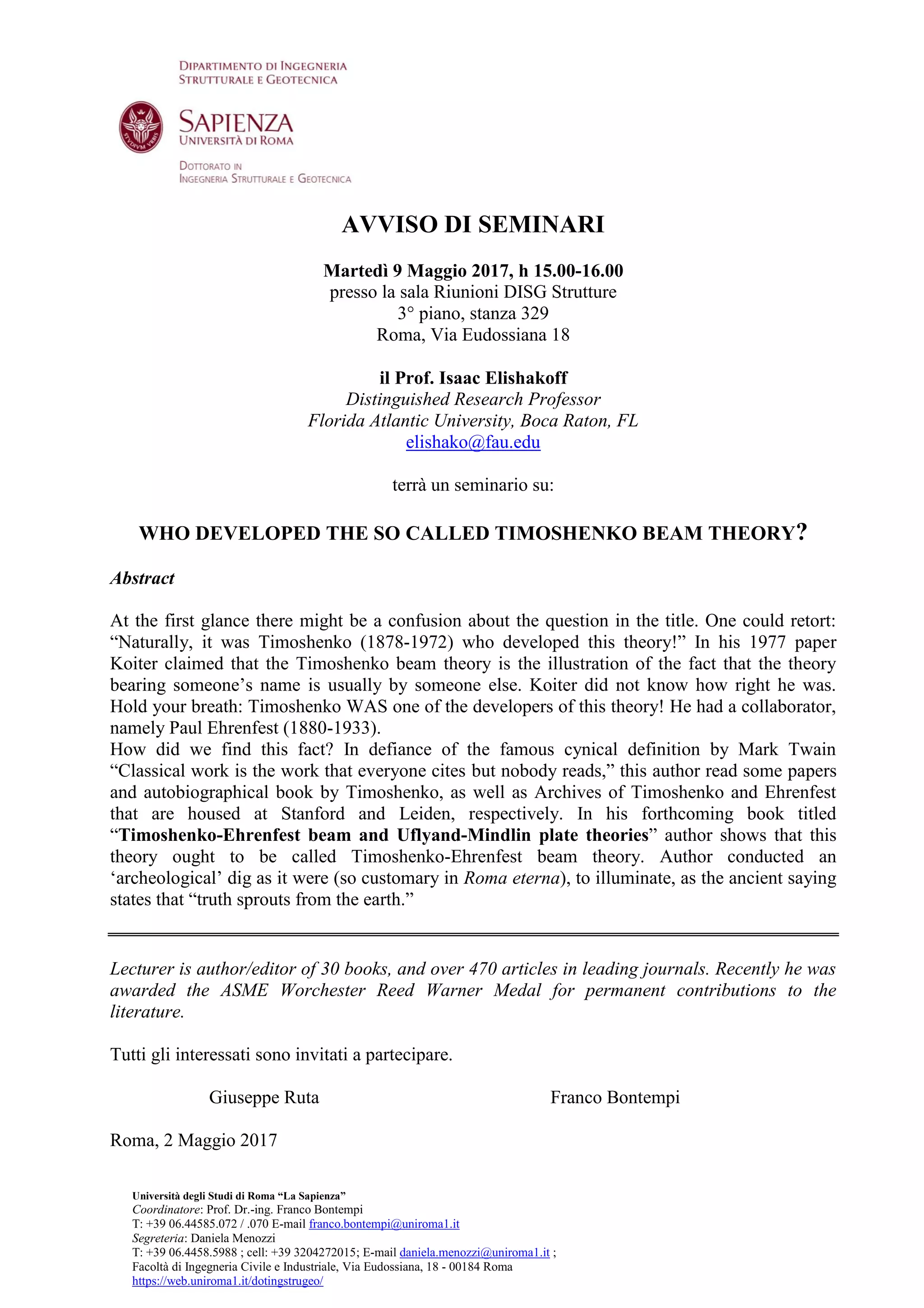 WHO DEVELOPED THE SO CALLED TIMOSHENKO BEAM THEORY? | PDF | Civil ...