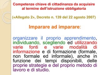 Seminario finale imparare ad imparare | PPT