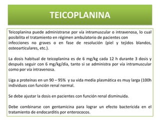 Seminario glucopéptidos | PPTX