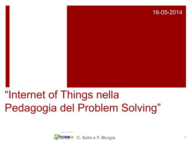IOT nella Pedagogia del Problem Solving | PPT