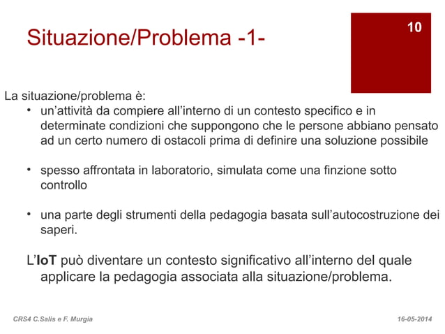IOT nella Pedagogia del Problem Solving | PPT