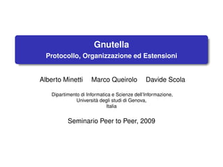 Gnutella Italian Printable | PPT